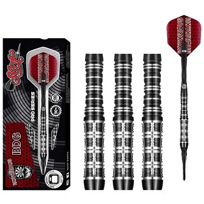 Shot Darts Pro Series - Notorious BDG 90% Tungsten | Soft Tip Dart Set ...