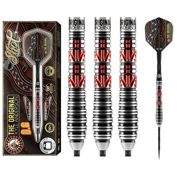 Shot Darts Kyle Anderson The Original Steel Tip Dart Set 90% Tungsten ...